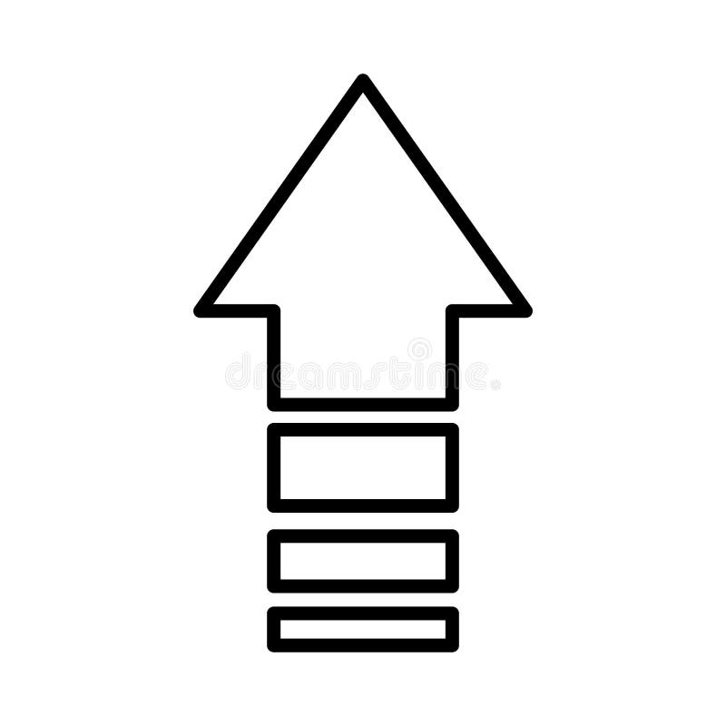 Acima Da Seta ícone Isolado Ilustração do Vetor - Ilustração de isolado ...
