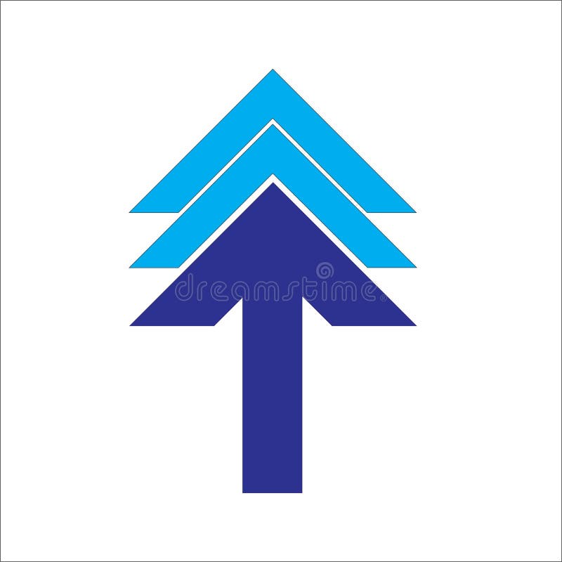 ACIMA DO VETOR SIMPLES AZUL DA SETA Ilustração do Vetor - Ilustração de ...