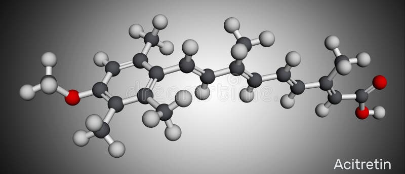 Acitretin Molecule. it is Retinoid Used in the Treatment of Psoriasis ...