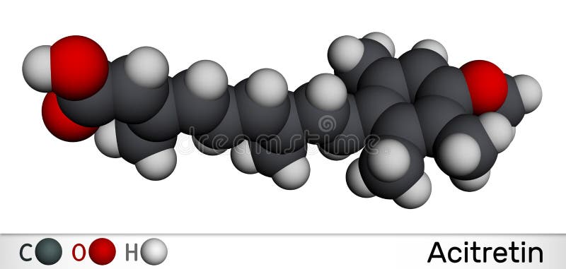 Acitretin Molecule. it is Retinoid Used in the Treatment of Psoriasis ...