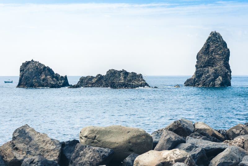 Acitrezza Rocks of the Cyclops, Sea Stacks in Catania, Sicily, Italy ...