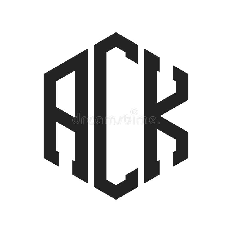 ACK Logo Design. Initial Letter ACK Monogram Logo Using Hexagon Shape ...