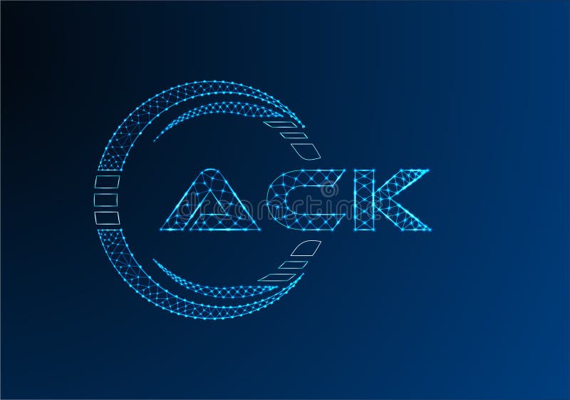 ACK Low Poly Letter Logo Vector Design. Stock Illustration ...