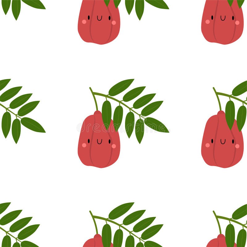 Ackee Fruit. Seamless Vector Patterns Stock Vector - Illustration of ...