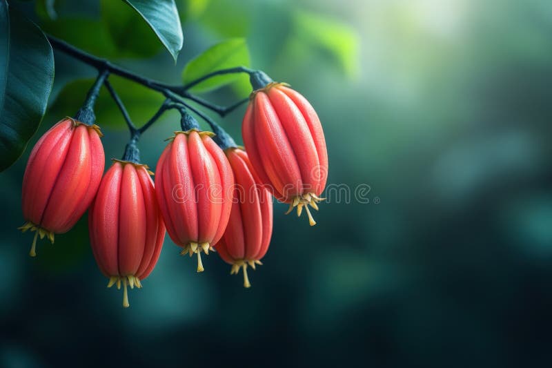 An Ackee Tree with Ripe Fruit, Tropical and Natural, Cultural Theme ...