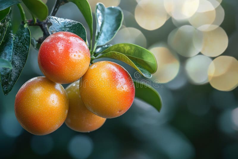 An Ackee Tree with Ripe Fruit, Tropical and Natural, Cultural Theme ...