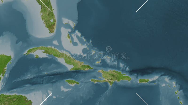 Acklins Island in the North Atlantic Ocean. Satellite Map. Slide Stock ...