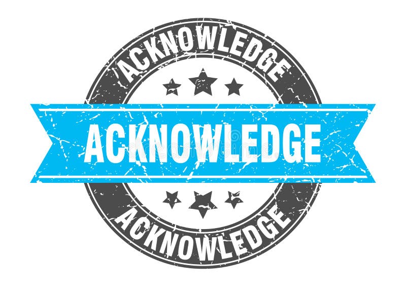 Acknowledge Round Stamp with Ribbon. Label Sign Stock Vector ...