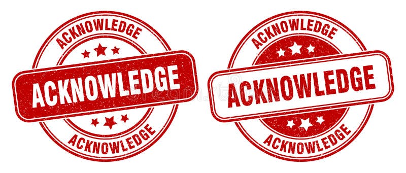 Acknowledge Stamp. Acknowledge Round Vintage Grunge Label Stock Vector ...