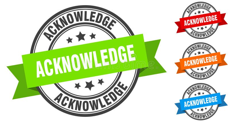 Acknowledge Stamp Set. Acknowledge Square Grunge Sign Stock Vector ...