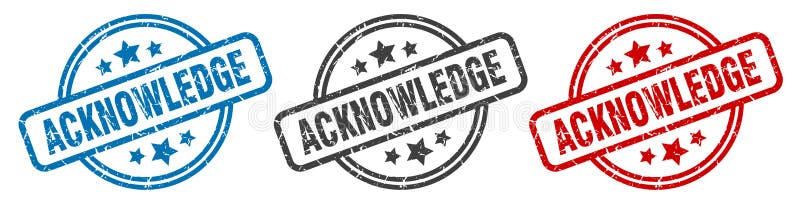 Acknowledge Stamp. Acknowledge Round Isolated Sign Stock Vector ...