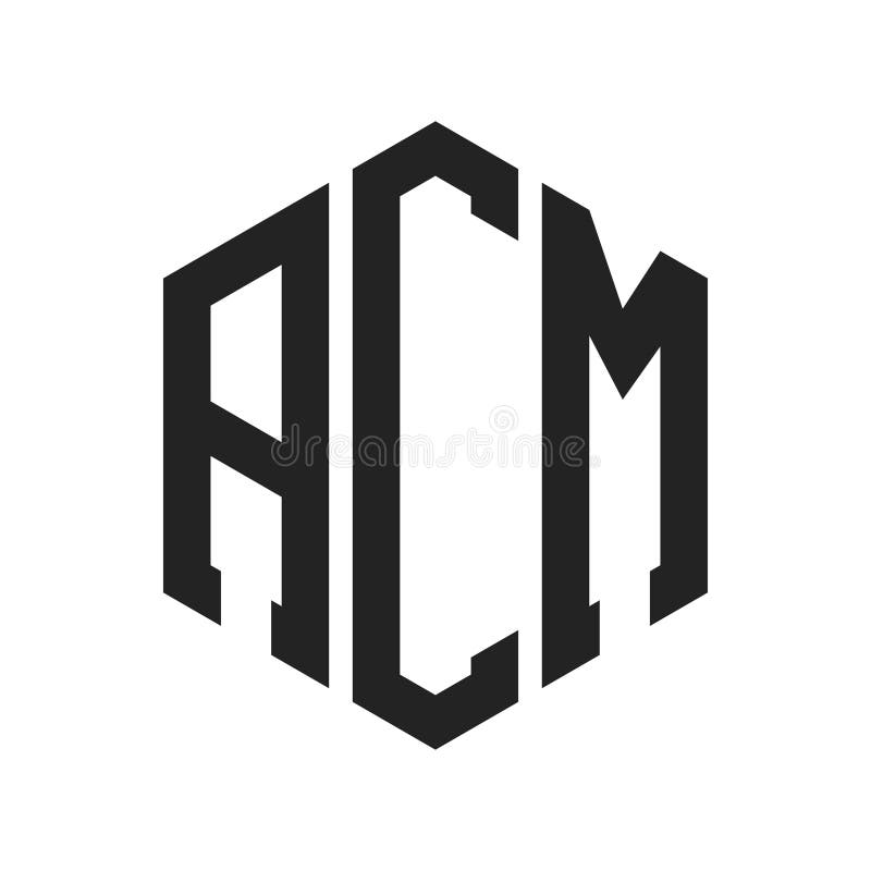 ACM Logo Design. Initial Letter ACM Monogram Logo Using Hexagon Shape ...