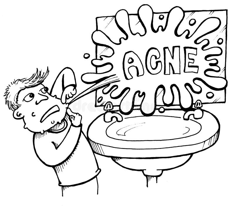 Acne stock illustration. Illustration of cartoon, acne - 884613