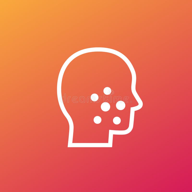 Acne Icon, Skin Problem or Rash Stock Vector - Illustration of allergy ...