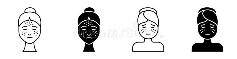 Acne icon vector stock illustration. Illustration of vector - 347973140