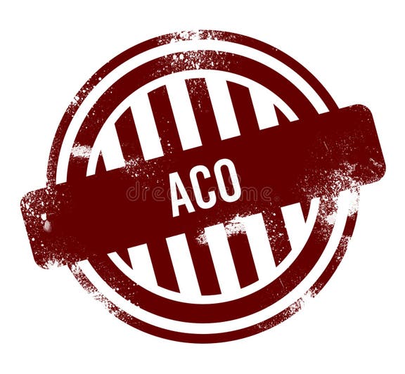 Aco - Red Round Grunge Button, Stamp Stock Illustration - Illustration ...