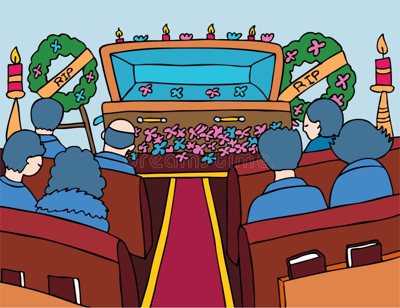 Acontecimiento del funeral ilustración del vector. Ilustración de ...