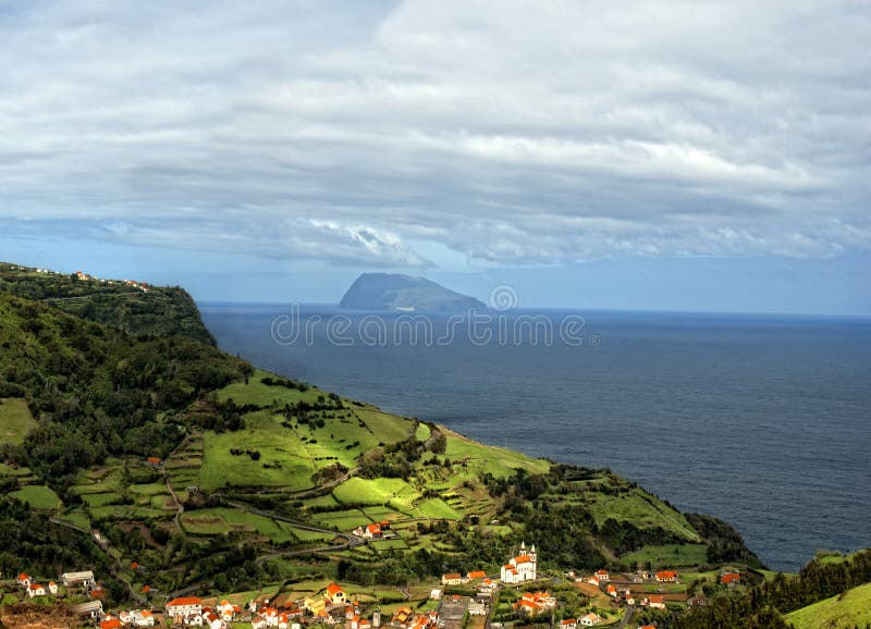 Faial island view stock photo. Image of azores, filds - 24813694