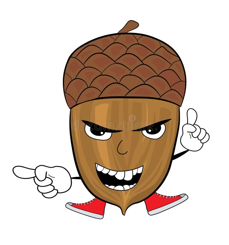 Acorn cartoon character stock illustration. Illustration of cartoon ...