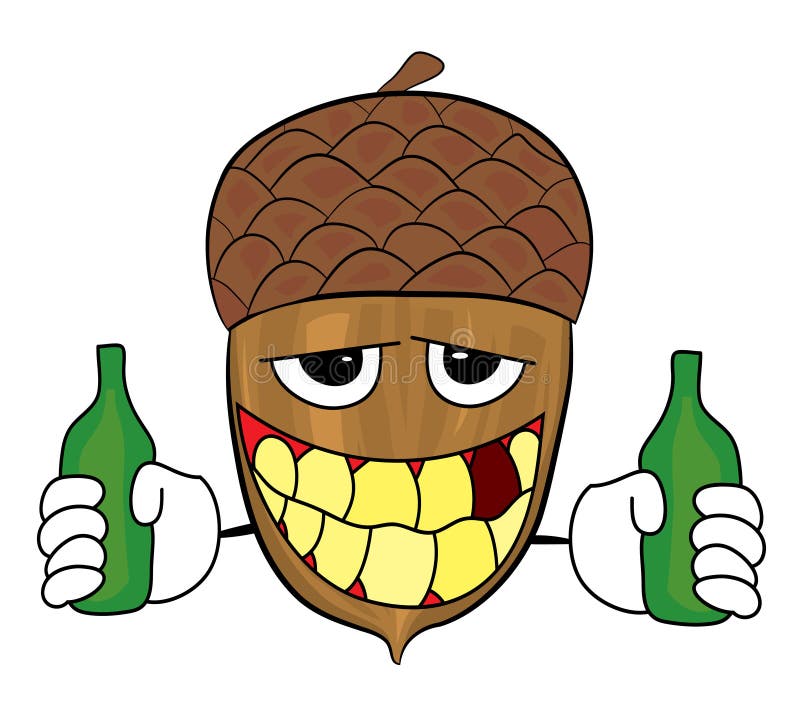 Acorn cartoon character stock illustration. Illustration of expression ...