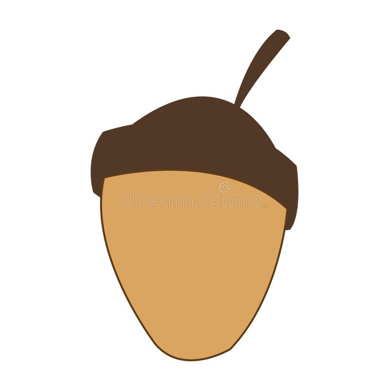 Acorn cartoon icon stock illustration. Illustration of leaf - 73570773