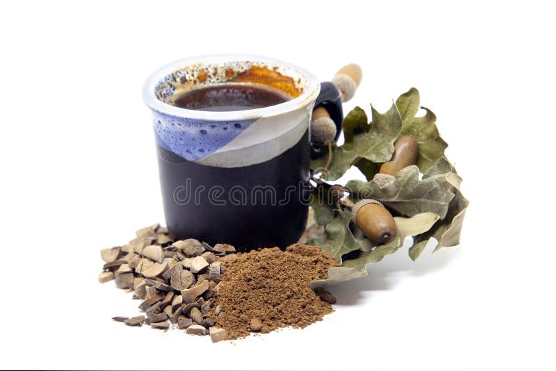 Acorn Coffee from Roasted Acorns Crushed Stock Photo - Image of coffee ...