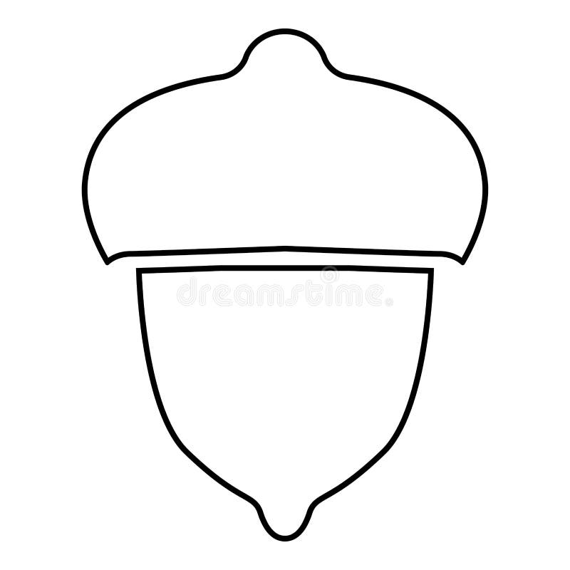 Acorn Forest Nut Icon Black Color Illustration Outline Stock Vector ... Acorn Forest Nut Icon Black Color Illustration Outline Stock Vector ...