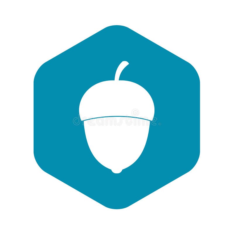 Acorn icon, simple style stock vector. Illustration of decor - 142497301