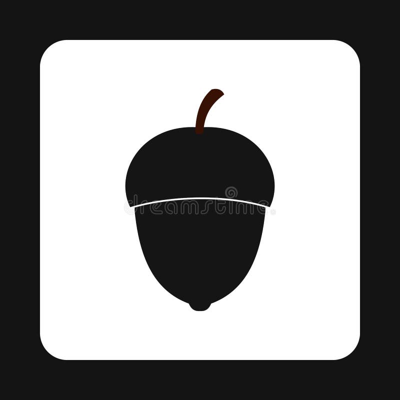 Acorn icon, cartoon style stock vector. Illustration of nature - 78763182