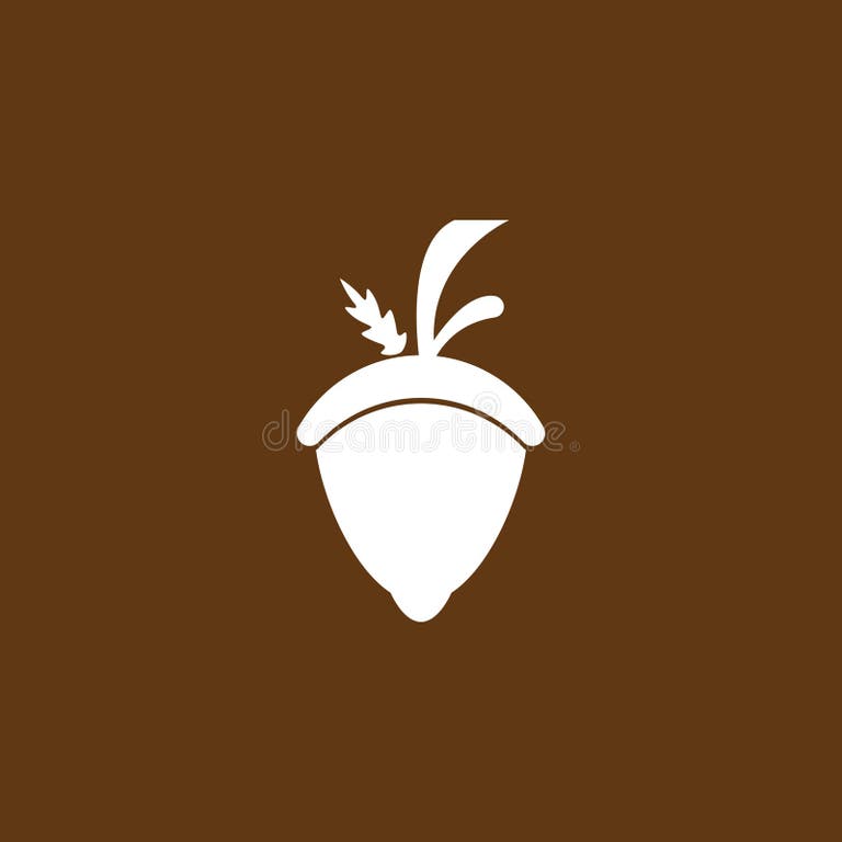 Acorn Icon and Symbol Vector Template Illustration Stock Illustration ...