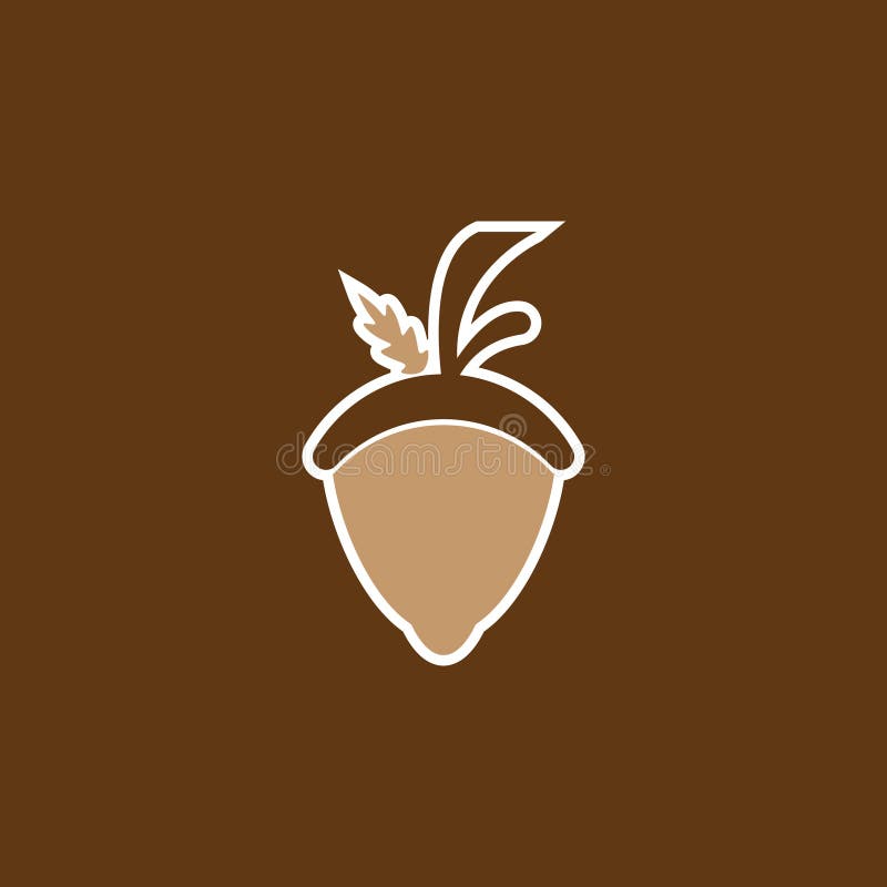 Acorn Icon and Symbol Vector Template Illustration Stock Illustration ...