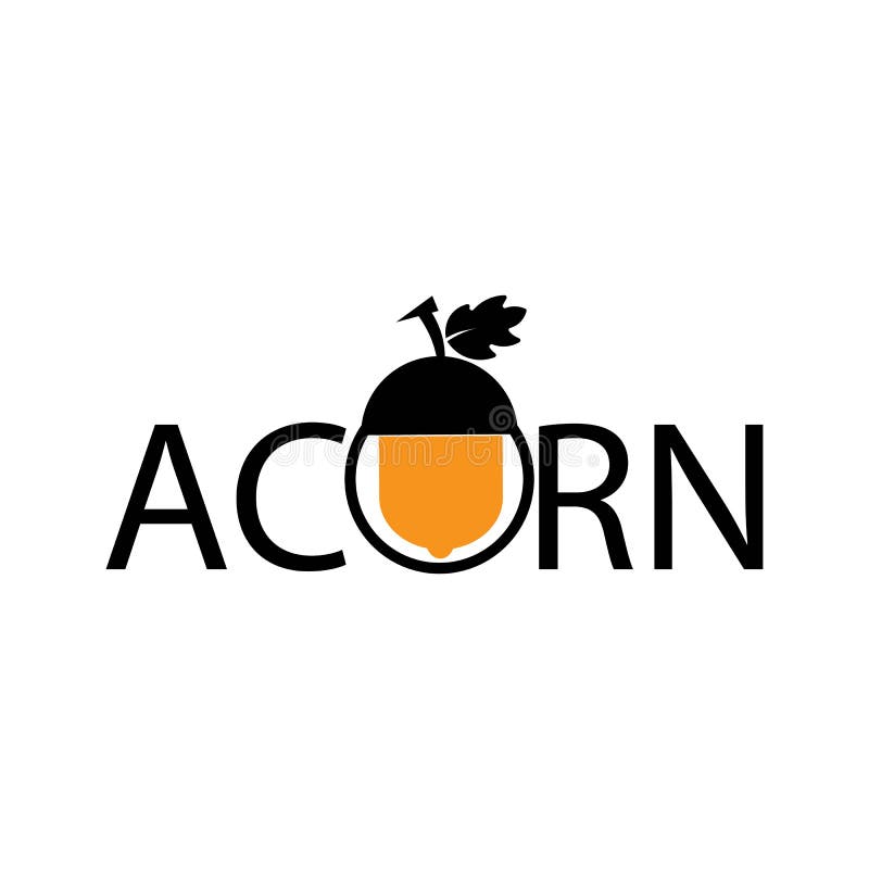 Acorn Illustration Logo Vector Stock Vector - Illustration of tree ...