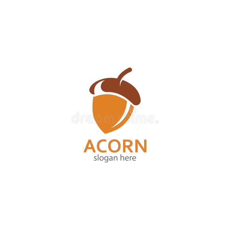 Acorn Logo for Business, Oak Nut Icon Design - Vector Stock Vector ...