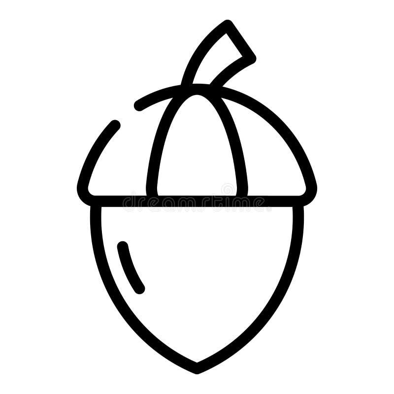 Acorn Nut Icon, Outline Style Stock Vector - Illustration of black ... Acorn Nut Icon, Outline Style Stock Vector - Illustration of black ...