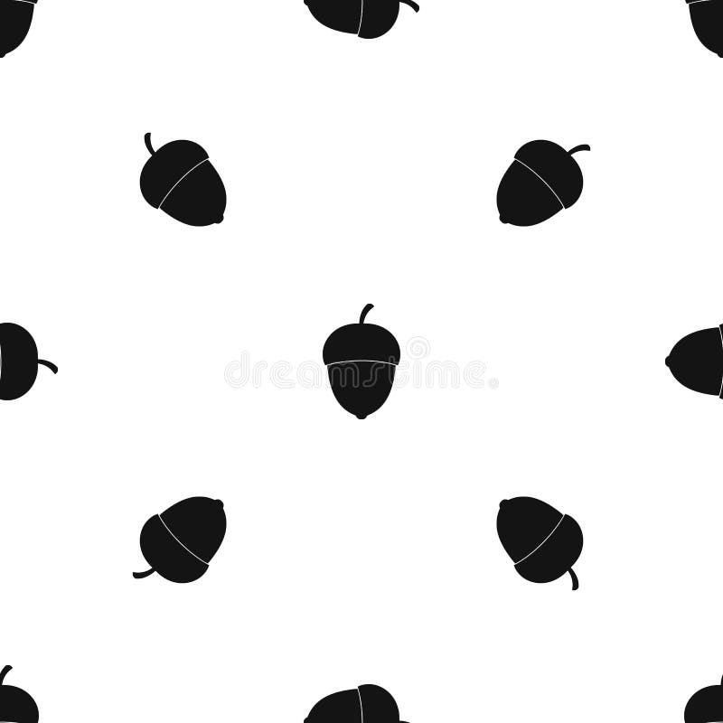 Acorn Pattern Vector Seamless Stock Vector - Illustration of graphic ...