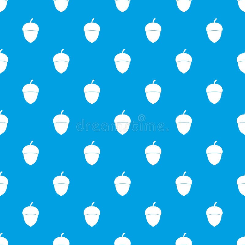 Acorn Pattern Seamless Blue Stock Vector - Illustration of element ...