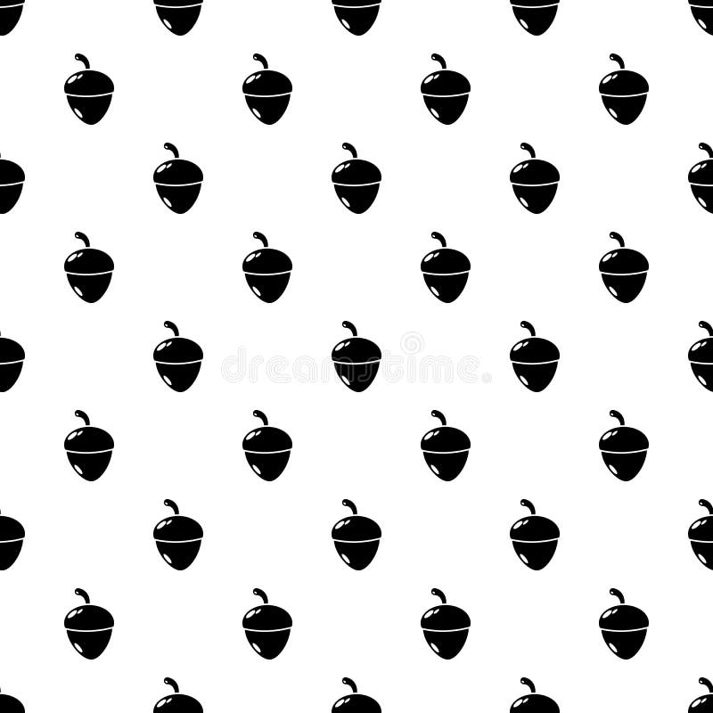 Acorn Pattern Vector Seamless Stock Vector - Illustration of graphic ...