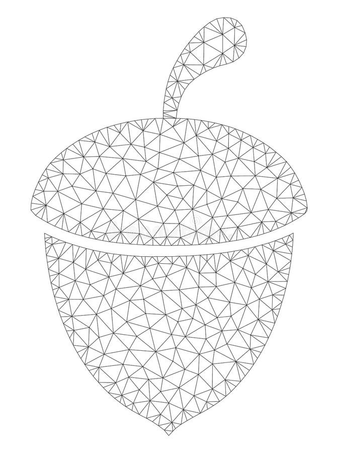 Acorn Polygonal Frame Vector Mesh Illustration Stock Vector ...