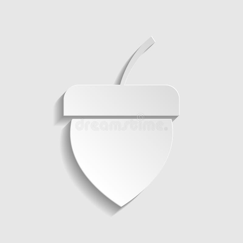 Acorn Sign. Paper Style Icon. Illustration Stock Illustration ...