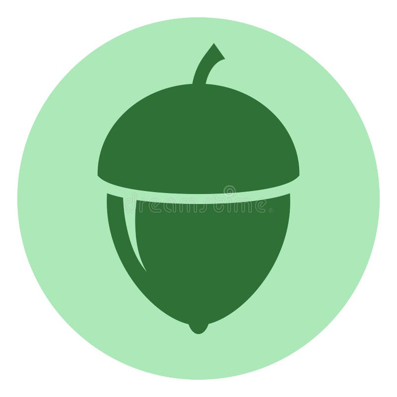 Acorn vector icon stock vector. Illustration of acorns - 232592571