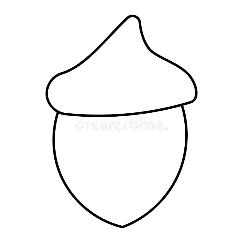 Acorn Walnut Forest Tree Pattern Line Icon Stock Vector - Illustration ...