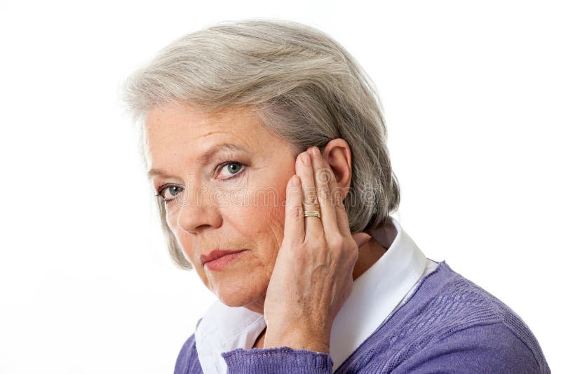 Acouphène photo stock. Image du acouphène, aîné, audition - 39133018