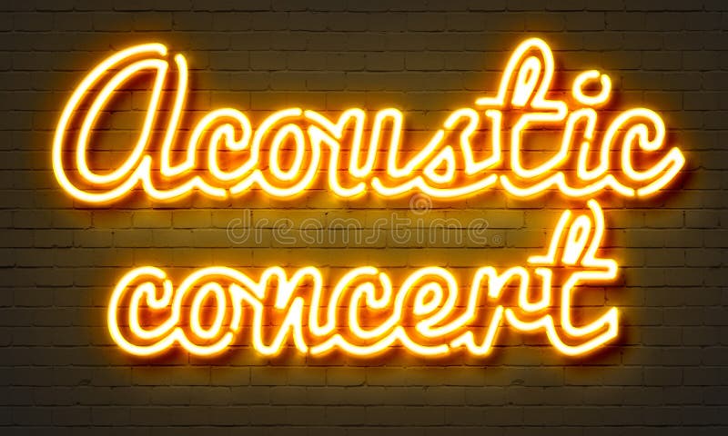 Acoustic Concert Neon Sign Brick Wall Background Stock Photos - Free ...