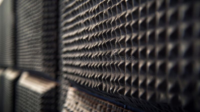 Acoustic Foam Panels Creating Soundproof Wall Stock Image - Image of ...