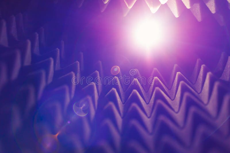 Acoustic Foam Pyramid Abstract Background with Glow Light Stock Image ...