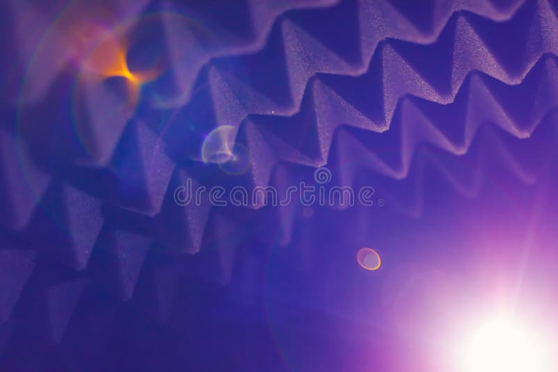 Acoustic Foam Pyramid Abstract Background with Glow Light Stock Photo ...