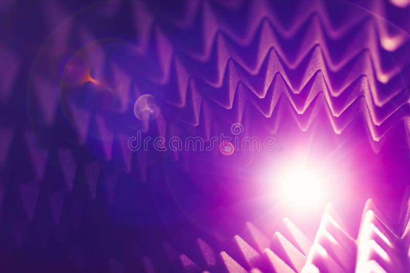 Acoustic Foam Pyramid Abstract Background with Glow Light Stock Photo ...