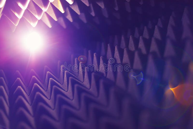 Acoustic Foam Pyramid Abstract Background with Glow Light Stock Image ...
