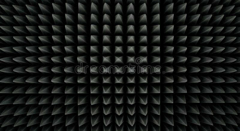 Acoustic Foam Wall Texture Pattern in Gray Stock Illustration ...