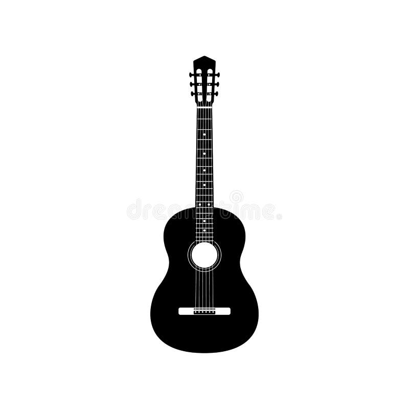 Acoustic Guitar Icon. Musical String Instrument Stock Illustration ...